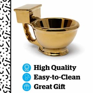 BigMouth Inc Golden Toilet Mug, Hilarious Coffee Mug, Holds 10 Oz of ...